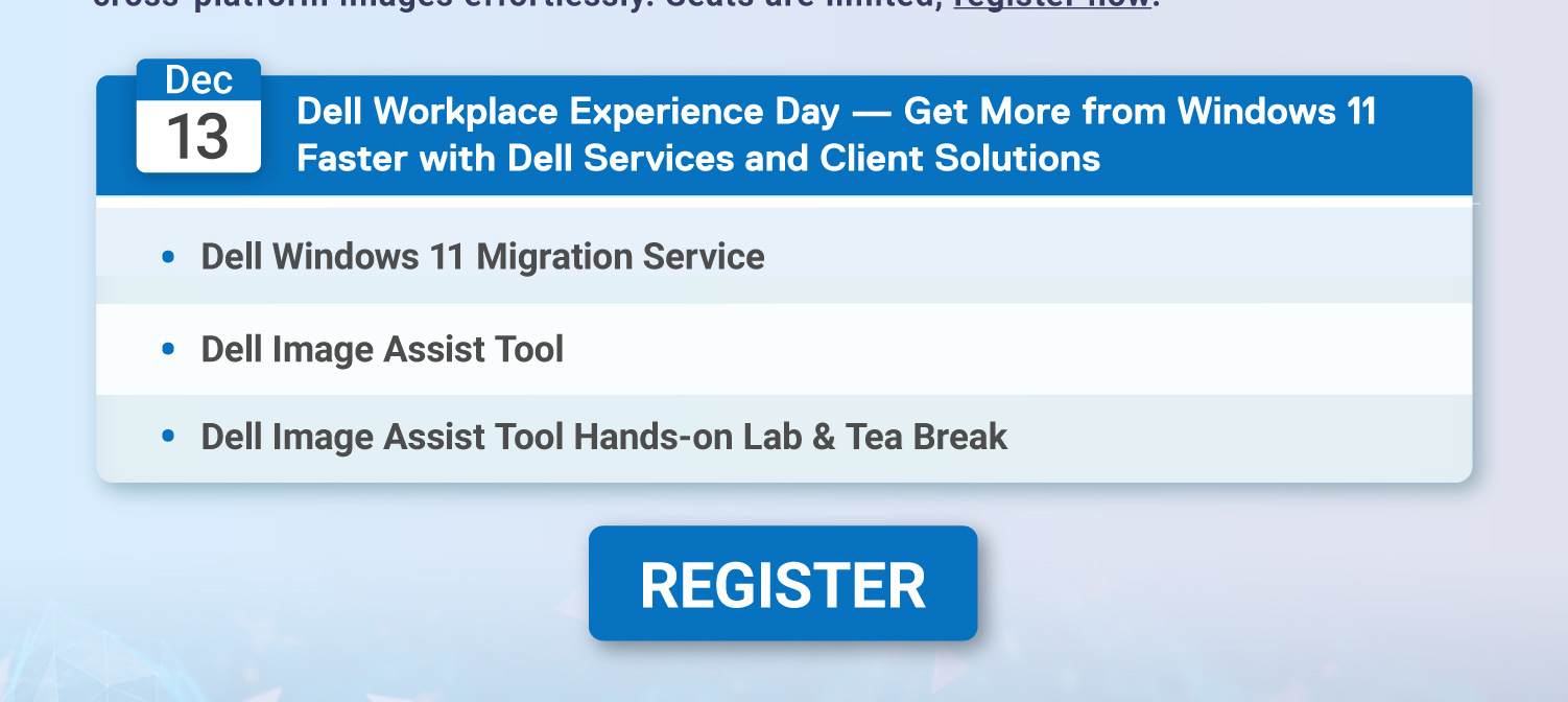 Invitation - Dell Technologies Experience Day - Ai PC Discoery Workshop ...